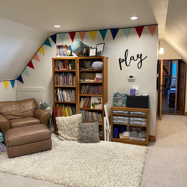 Play 3D Sign Wood Sign, Playroom Decoration, Kids Room Wall Decor, Cut ...