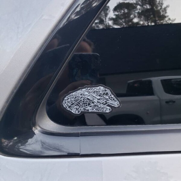 Millennium Falcon Clear Sticker Star Wars Sticker Disney Sticker Star ...