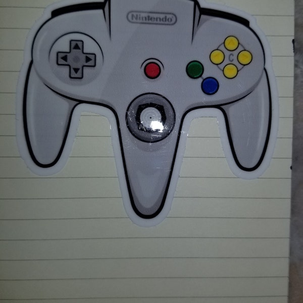 Gamer Stickers: N64 Controller | Water Bottle Sticker | Waterproof ...
