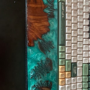 Purple Wood and Resin Case for Mechanical Keyboards, Custom Wood Case ...