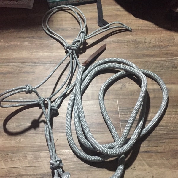 Custom Rope Halter & 12 Foot Attached Lead Rope, Yacht Rope Halter, Horse Halter, Rope Halter ...