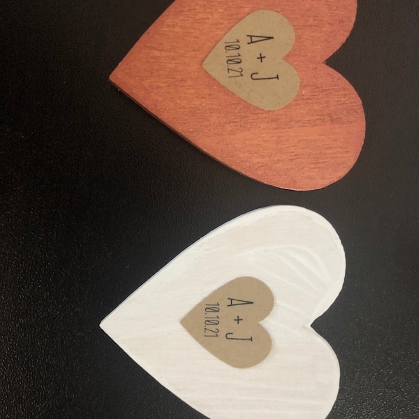 108 Custom Heart Stickers With Initials and Date - Wedding Stickers and ...