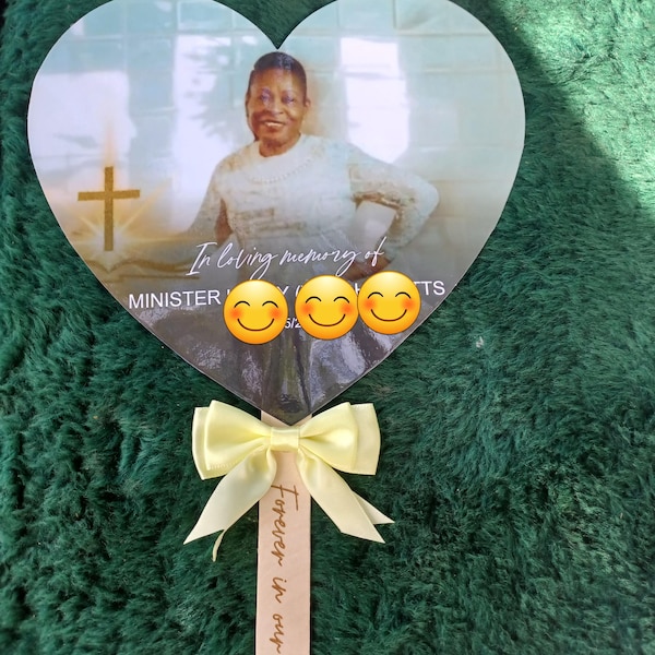 FULL-ASSEMBLED Funeral Memorial Fans Church Fans Printable Order of ...