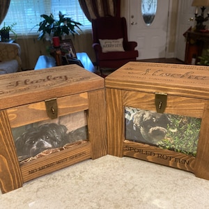 Personalized Pet Memory Box / Urn With Name and Quote or Poem - Etsy