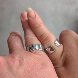 Hidden Swear Word, Adjustable Aluminum Metal Stamped Ring, Creep Ring ...