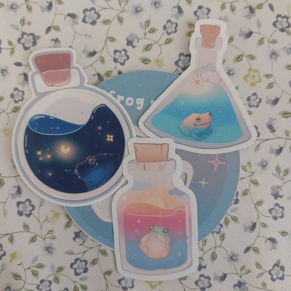 Frog Potions | Frog Sticker | Sticker Pack | Laptop Sticker | Vinyl ...