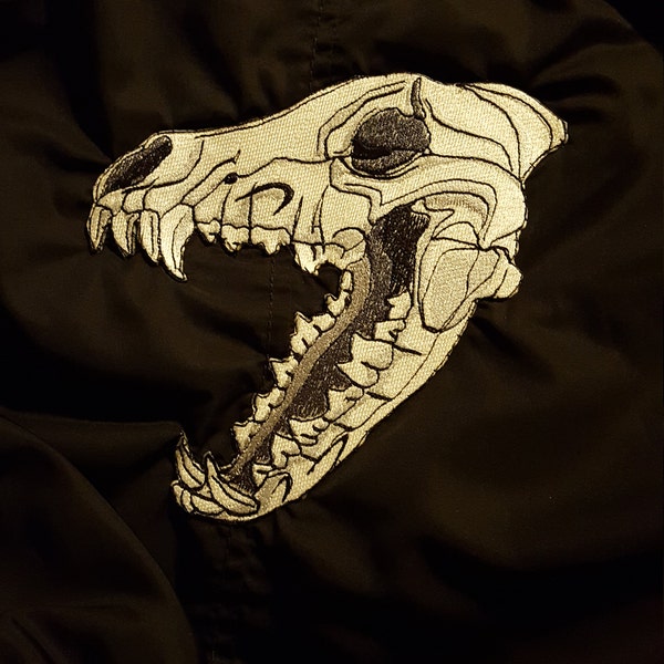 Anatomical Dire Wolf Skull Iron on Patch - Etsy