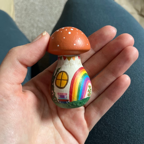 Magical Toadstool Fairy House - Home Decor Collectible - Etsy