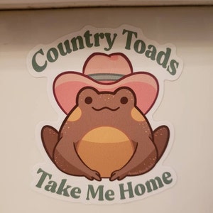 Country Toad Vinyl Sticker - Etsy