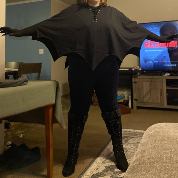 Corset Vest, Bat Wing Cropped Vest, Dark Acadamia, Corp Goth, Punk Vest ...