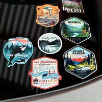 Sticker, Chaco Culture National Historical Park, New Mexico, Contour ...