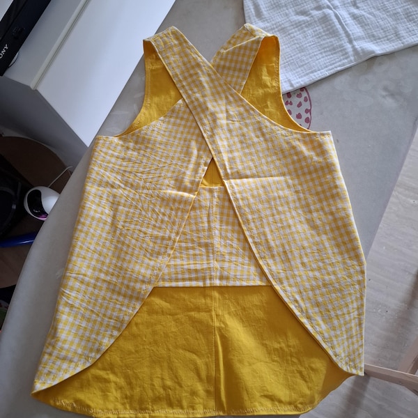 Crossed Apron Sewing Pattern for 1-10 Years Kids, Crossed Apron for ...