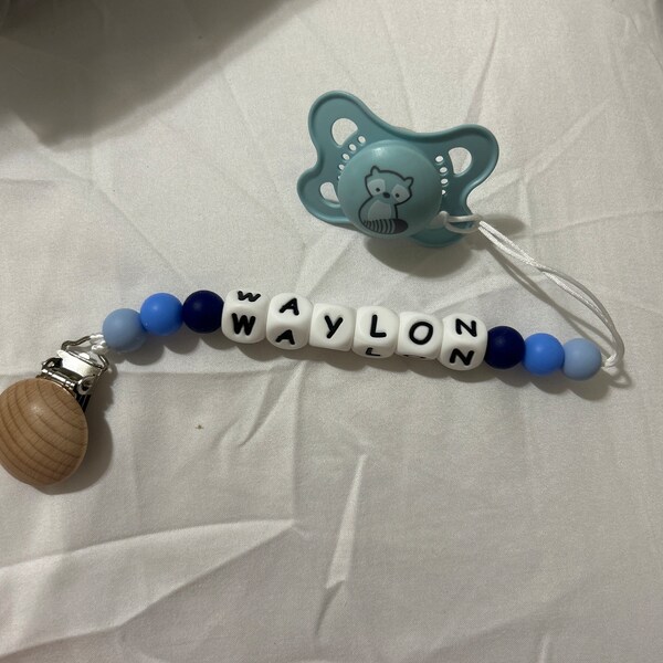 Personalized Pacifier Clip for Baby Boy and Girl, Boho Paci Clip - Etsy
