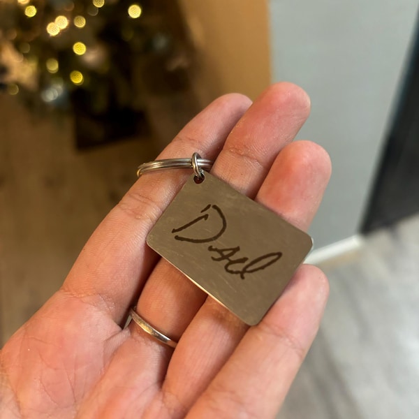 Actual Handwriting Keychain, Customized Keychain, Signature Keychain ...