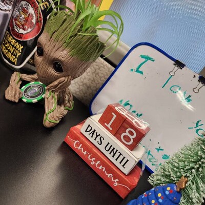 Christmas Mini Countdown Tiered Tray Decor, 25 Days Until Christmas ...