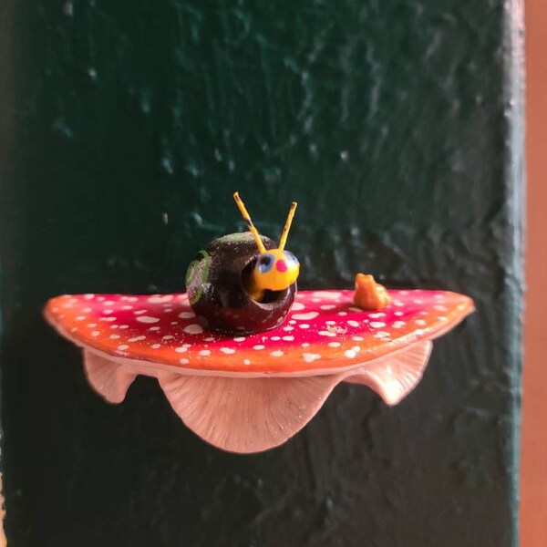 Handmade Floating Mushroom Shelf Decor; Display,collection,crystals ...
