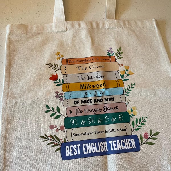 Custom Book Tote Bag, Bookish Personalized Tote Bag,bookish Gift Idea ...