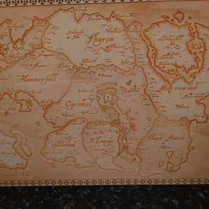 Laser Engraved Grishaverse World Map From the Grisha Universe - Etsy UK