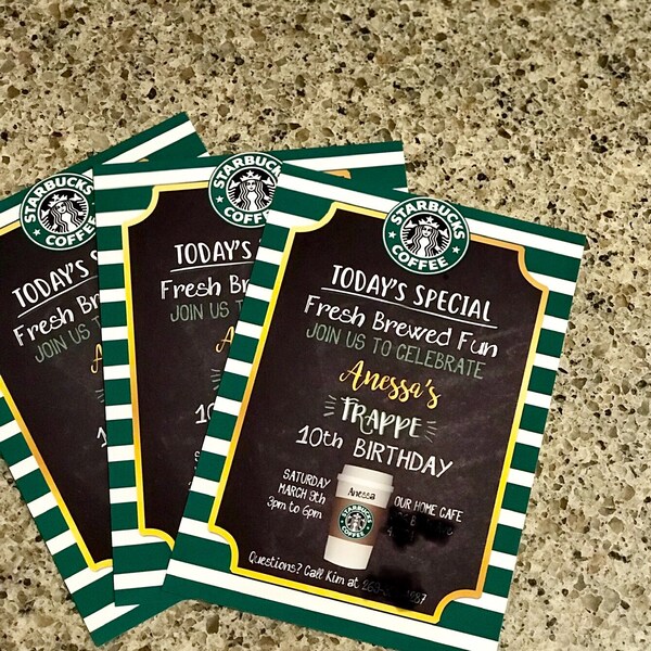 Starbucks Party, Starbucks Birthday Theme, Starbucks Birthday ...
