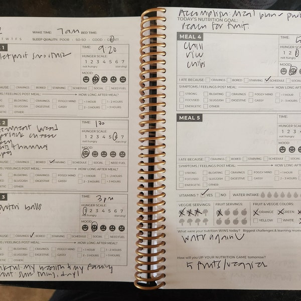 Mindful Eating Food Journal: 90-day Food Sensitivity Log - Etsy