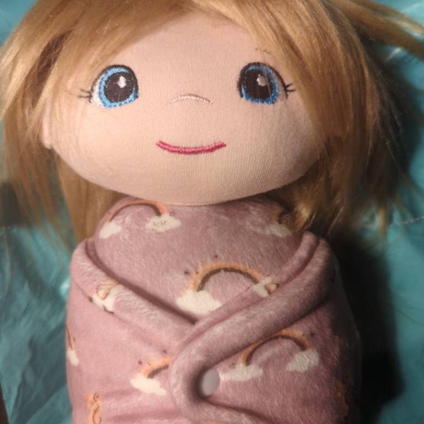 Swaddle Baby Doll "woodland" Print Minky Handmade Waldorf Inspired ...