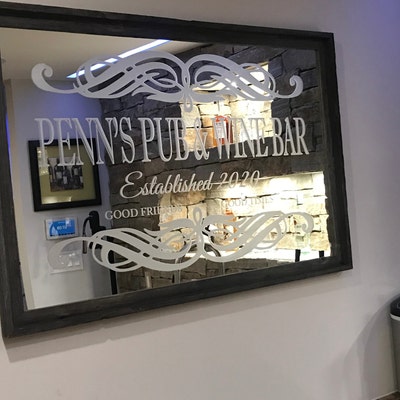 Custom Bar Mirrorlarge Mirrorpersonalized Bar Mirrorfarmhouse ...