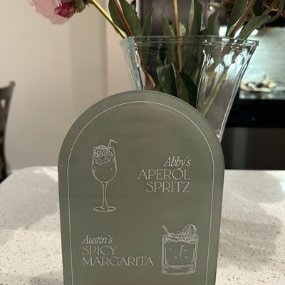 Signature Drink Bar Menu Sign Signature Cocktails Personalized Drinks ...