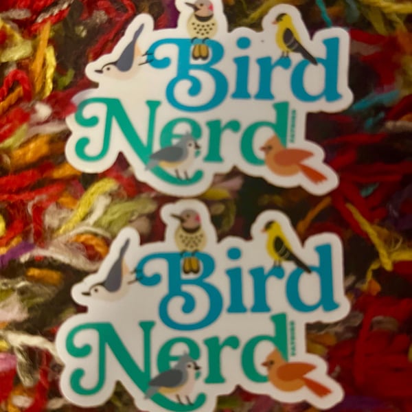 Bird Nerd Vinyl Sticker - Etsy