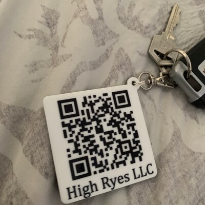ACRYLIC QR Code Keychain, Scannable Keychain, Unique Business Card for ...