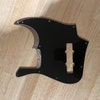 Fender Jazz Bass Pickguard Black & Control Plate SET Engraved Leaves ...