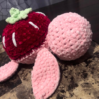 Crochet Strawberry Turtle Pattern PDF Download Beginner Friendly ...