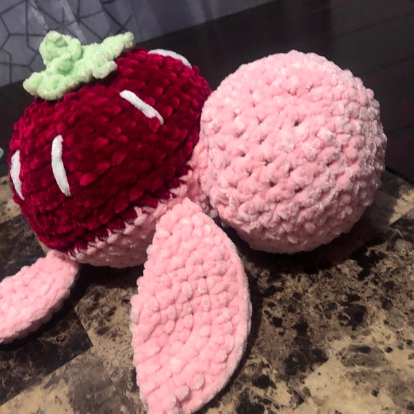 Crochet Strawberry Turtle Pattern PDF Download Beginner Friendly ...