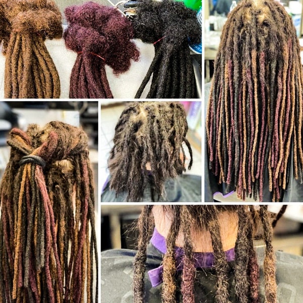 100% Human Hair Dreadlocks Extensions Handmade, Dreadloc, Human Hair ...