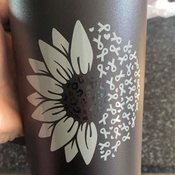 Cancer Ribbon Lung Cancer White Ribbon Awareness Decal Cancer Awareness ...