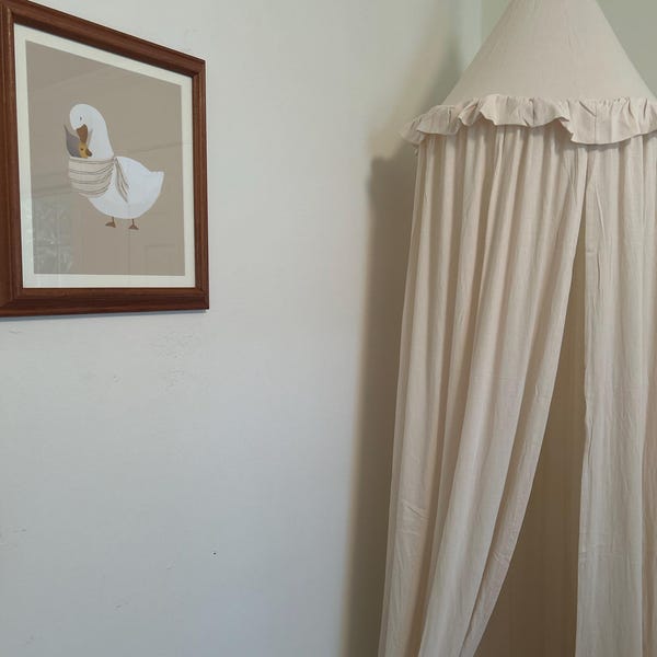 Silly Goose Wall Art, Cute Goose Poster, Light Pink Nursery Decor, Farm ...