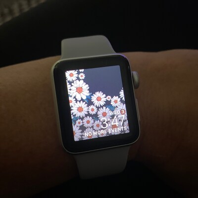Apple Watch Wallpaper, White Flowers With Colored Center Apple Watch ...
