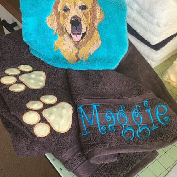 Golden Retriever Dog Embroidery Machine Design PES HUS DST Jef Exp Vp3 ...