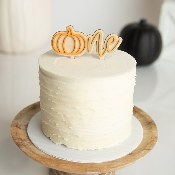 Pumpkin Cake Topper|fall Themed Cake Topper|one Cake Topper|first ...