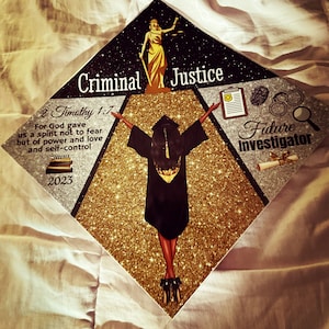 Graduation Cap Topper Label/criminal Justice Major/ Future FBI - Etsy