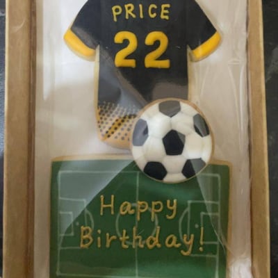 Personalised Football Fan Birthday Biscuits, Gift for Football Fan ...