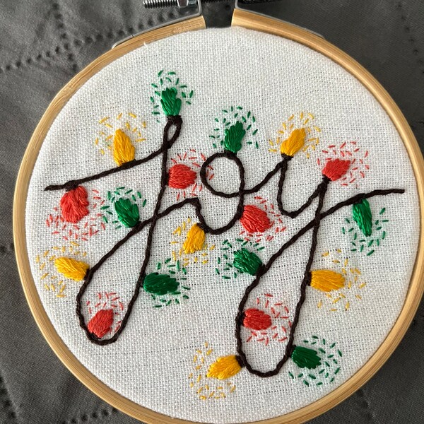 Embroidery Pattern - CHRISTMAS LIGHTS, Hoop Art Embroidery PDF Pattern ...