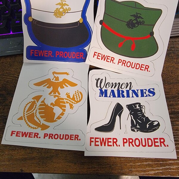 Marine Corps Stickers | USMC Sticker | Women Marine Veteran | Military ...