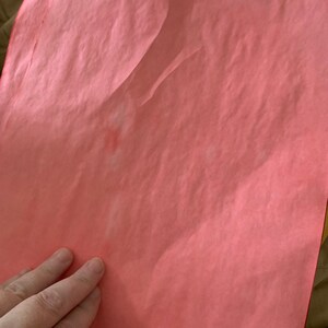 12 Sheets of Pink/light Red Tea Dyed Paper. Tea Stained Stationary ...