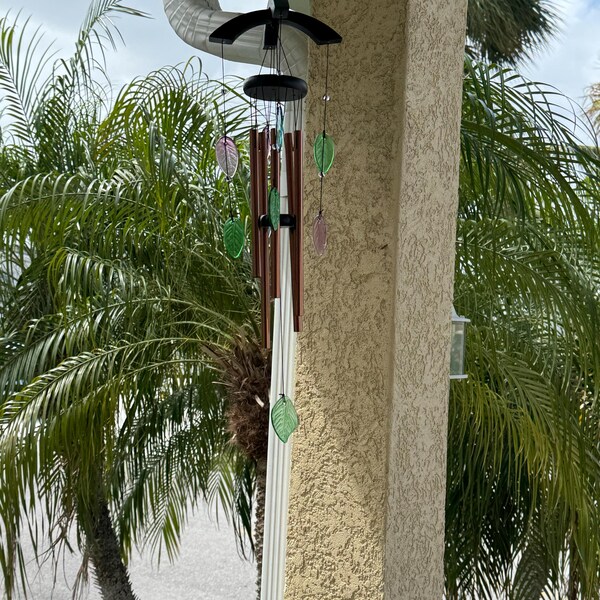 Garden Chime Beautiful Sound Metal, Glass, Personalized Card on Request ...