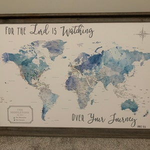 Large Office Wall Map Personalized World Map Executive Wall | Etsy