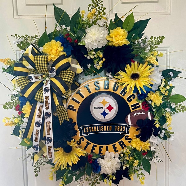 12" Diameter Pittsburg Steelers Officially Licensed Pro Football Sign ...