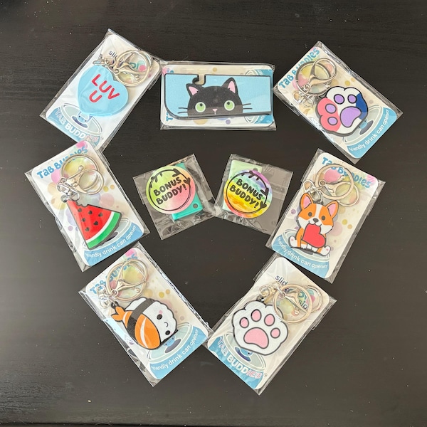 Pride Paws Tab Buddies – Cute Soda Can Tab Opener Help for Kids, Long ...