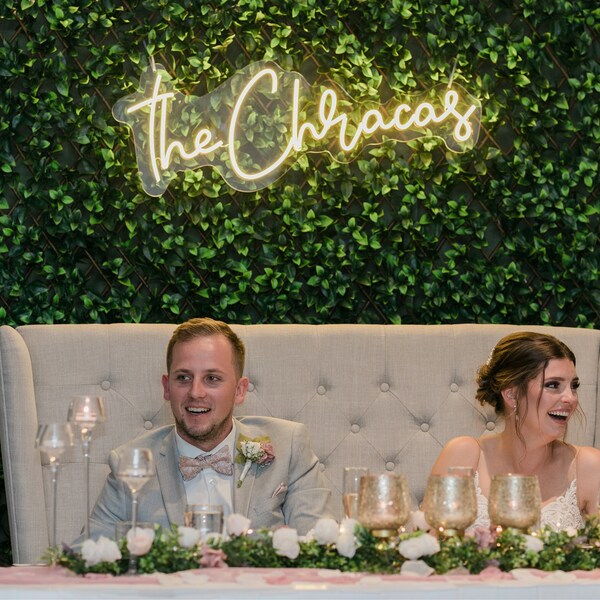 Custom Wedding Light Sign. LED Custom – Decor for Wedding, Wall Decor ...