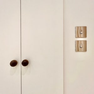 Round Circle Back Plate Drawer Handle With Line Detail/mid - Etsy