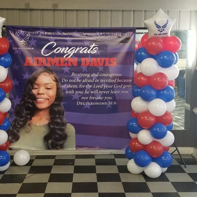 Retirement Step and Repeat, Retirement Backdrop, Military Backdrop ...